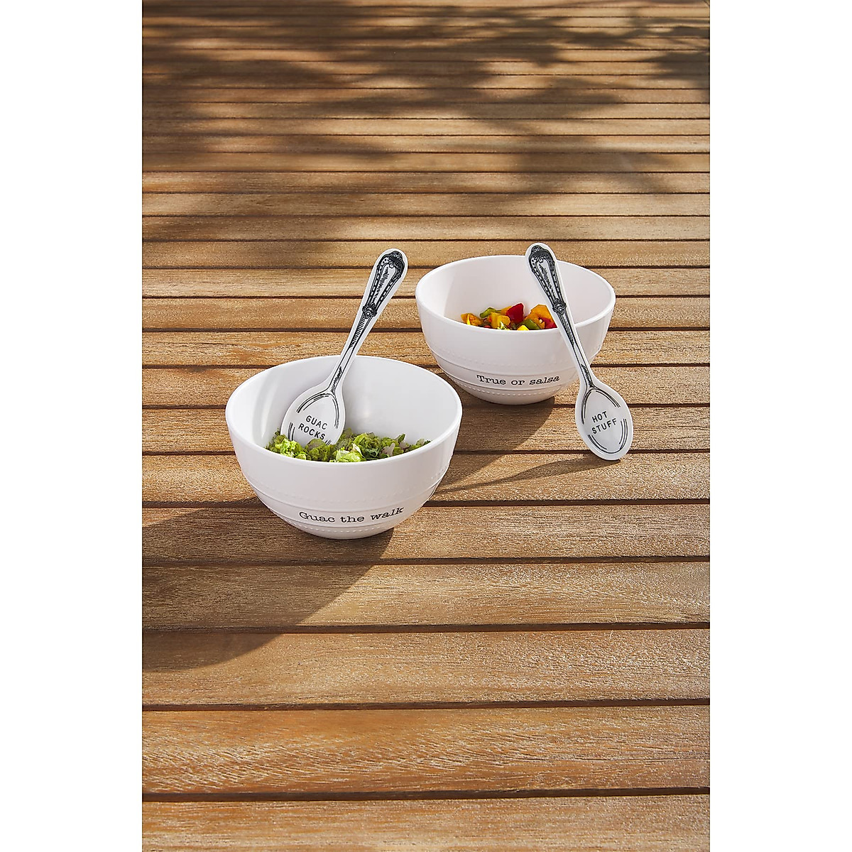 Mud Pie Melamine Bowl Set, 3" x 4.5" dia, Salsa