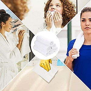 Orighty 6-Pack White Hand Towels - Quick Drying & Absorbent Microfiber Bathroom Hand Towel 16x28 inches - Lightweight & Thin White Towels - Multi Purpose for Gym, SPA, Hotel & Bathroom