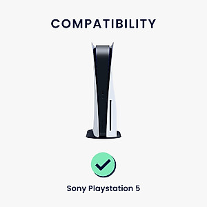 kwmobile Console Decal Compatible with Sony Playstation 5 Disc Edition - Decal Skin - Carbon Black