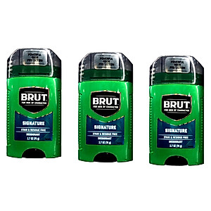 Brut Deodorant Oval Solid 2.25 Oz. (3 Pack)