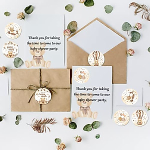 500Pcs Bear Baby Shower Decor-Thank You Beary Much Stickers Roll Bear Thank You Label Stickers for Baby Shower Party,Kids Birthday Party, Gender Reveal Supplies Gift Bags Box Envelope Seal Sticker