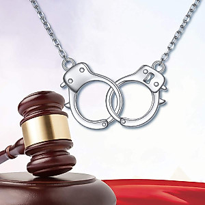 DAOCHONG S925 Sterling Silver Handcuffs Necklace Pendant for Women