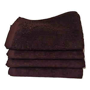 Show Car Guys 4 Pack 11" x18" Brown Fingertip Towels 100% Cotton- Terry-Velour