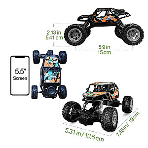 BLUECEDAR RC Racing Car, 2WD High Speed Off Road RC Car with 27 Mhz Remote Control,1:18 Scale RC Monster Vehicle Truck Crawler with One Rechargeable Battery,Gift for Kids and Adults