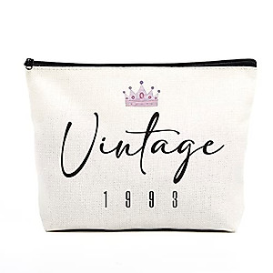 30th Birthday Gifts for Her Makeup Bag 30th Birthday Decorations for Women Boho Crown 30 Year Old Birthday Gifts for Women Birthday Party Favors for Her Female Daughter Friend Sister Vintage 1993