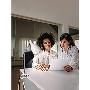 Desk lamp Eye-Caring Table Lamps, 360°Rotation Gooseneck Clip on Lamp, Clip On Reading Light, Portable Reading Book Light, Clamp Light, Study Desk Lamps for Bedroom and Office Home Lighting (White)