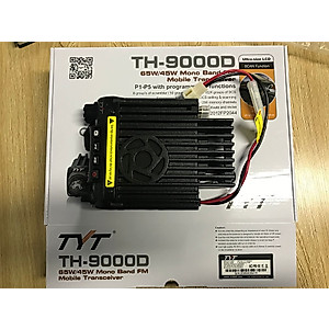 TYTTH-9000D Car Mobile Transceiver 60W VHF 2M 146MHz Ham Radio 2 Way Radio with USB Programming Cable, Black