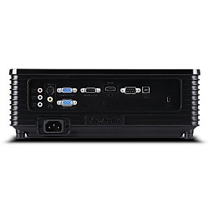 ViewSonic PJD5234 XGA DLP Projector, 2800 ANSI Lumens, 3D Blu-Ray w/HDMI, 120Hz, Black