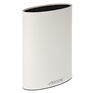 Arcos Universal Knife Block in Thermoplastic Elastomer. Knife Storage, Holds Knives up to 8'' Inch. White Color. Series Universal