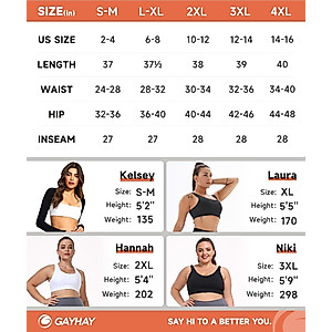 GAYHAY High Waisted Leggings with Pockets for Women - Soft Opaque Tummy Control Pants for Running Cycling Yoga