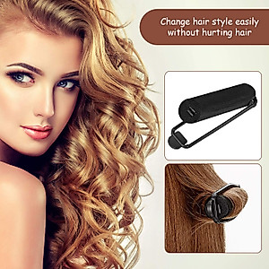 WILLBOND 40 Pieces Satin Hair Rollers - Sponge Curlers for Soft Waves, Flexible Styling, Black Hair and Hairdressing