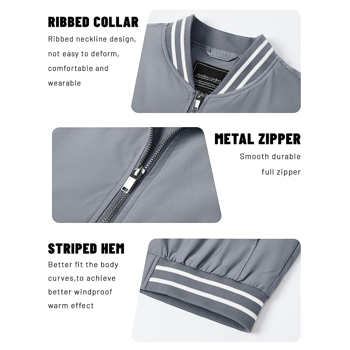 TACVASEN Men's Spring Jackets Lightweight Men Jackets Casual Light Windbreaker Jackets For Men Casual Summer Casual Jackets Track Jacket