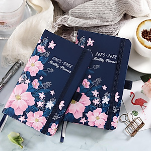 2023-2025 Pocket Planner/Calendar - 3 Year Monthly Planner from Jan 2023 - Dec 2025, 6.3" x 3.8", 2023-2025 Monthly Planner with 61 Notes Pages, Inner Pocket, Pen Loop, Elastic Closure