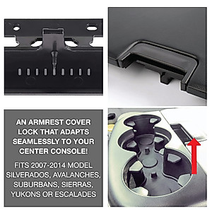 EcoAuto Lid Latch for Center Console Armrest - Fits 07-14 Silverado, Avalanche, Suburban, Sierra, Yukon, Escalade - Replaces OEM Part 20864151, 20864153, 20864154-1 Pack