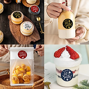 REWIDPARTY Stickers Rolls for Kids Adults Birthday Party Stickers Holiday Party Stickers for Goods Envelope Seals Adhesive Stickers Party Decoration Stickers for Birthday Anniversary(500 Per Roll)