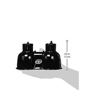 Zoo Med Nano Combo Dome Lamp Fixture, 40 Watts Per Socket, LF-36e, Silver