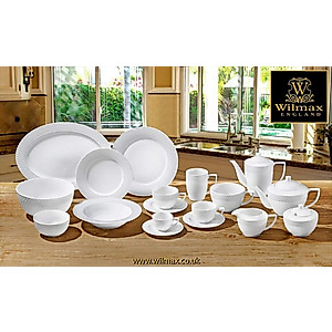 Wilmax Set Of Tea Cups & Saucers In Color Box (8 Oz/Set Of 6) | Dishwasher Safe, Easy To Clean | Fine, English Porcelain