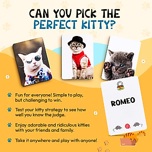 Name That Kitty - Cat Card Game for Kids 8-12 is Great for Cat Crafts, Cat Games, and Cat Memory Fans! Fun for Families, 9-Year-Old Girl Gifts, Cat Toys for Kids, or Cat-Themed Toys for Girls 6-8