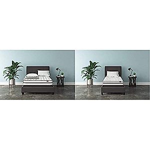 Signature Design by Ashley - 10 Inch Chime Express Hybrid Innerspring- Firm Mattress - Bed in a Box - Full - White & 8 Inch Chime Express Hybrid Innerspring- Firm Mattress- Bed in a Box- Twin - White