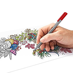 STAEDTLER 334 Triplus Fineliner Superfine Point Pens, 0.3 mm, Magenta, Box of 10