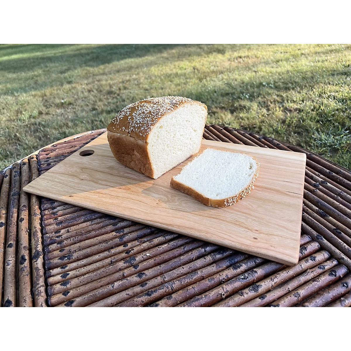 Wild Black Cherry Cutting Board/Charcuterie Platter. Handmade in Michigan USA from local trees. No Glue. No Seams. 9.4” x 14.4” x 0.25” (Black Cherry, 14.4" x 9.4" x 1/4")