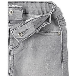 The Children's Place Baby Boys' and Toddler Denim 5-Pocket Shorts, Stretch Light Wash 3-Pack, 12-18 Months