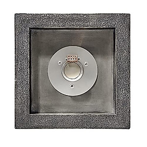 DESwan 18 in. x 25 in. Square Column Outdoor Propane Gas Fire Pit in Greystone, 30,000 BTU Outdoor Fire Pit