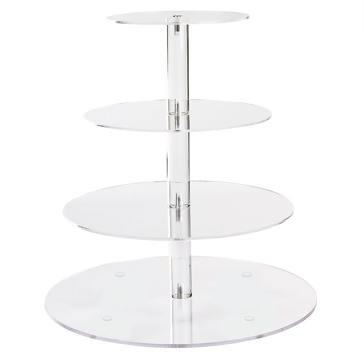 YestBuy 4 Tier Cupcake Stand, Acrylic Cupcake Tower Stand, Premium Cupcake Holder, Clear Cupcake Display Tree Tower Stand for 52 Cupcakes, Display for Pastry Wedding Birthday Party (4 Tier Round)