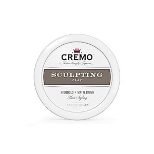 Cremo Mens Hair Clay, Premium Barber Grade Sculpting Clay for Hair Styling, High Hold, Matte Finish, 4 Oz