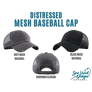 Mountain Hat | Distressed Baseball Cap or Ponytail Hat | Custom embroidered Mountains Dad Hat