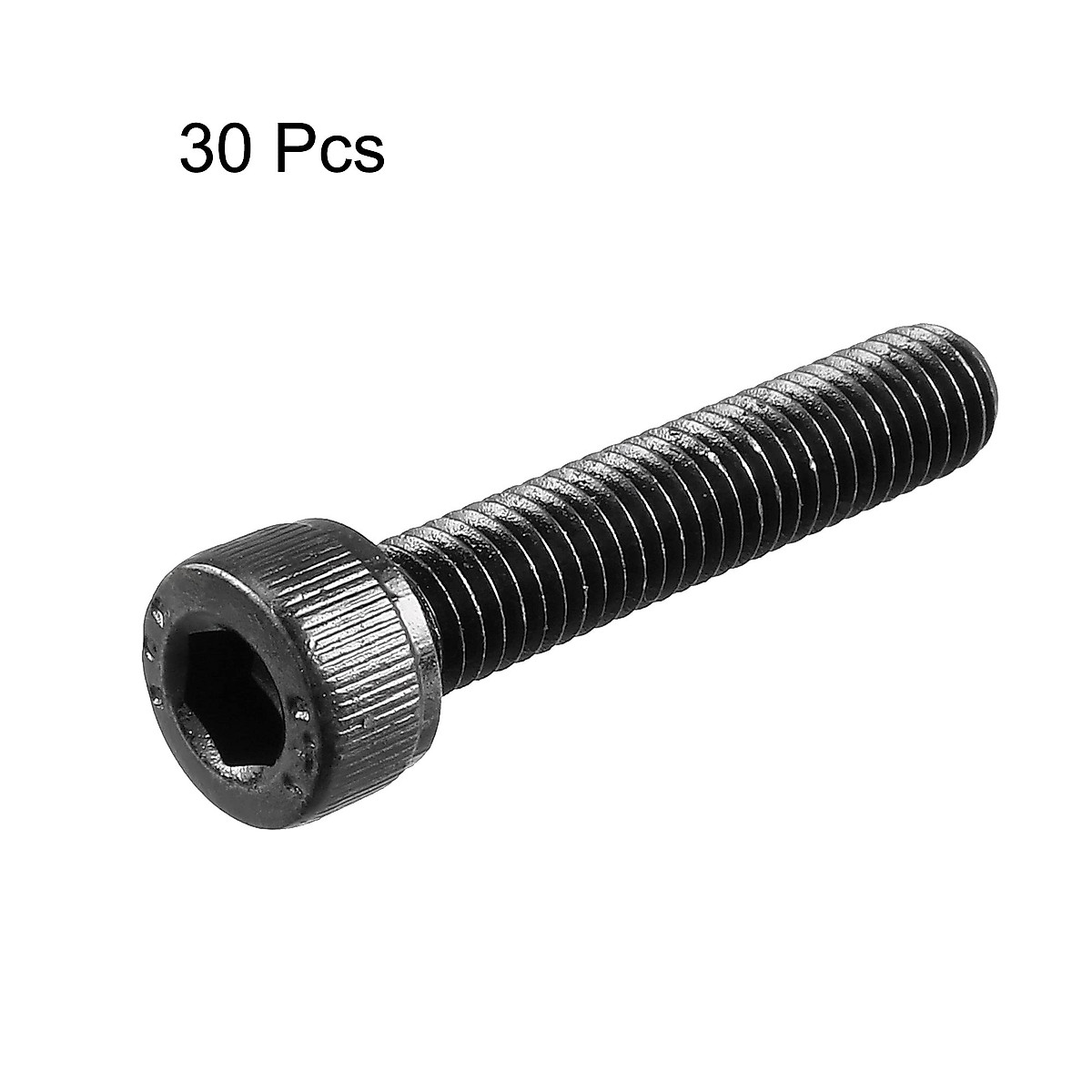 uxcell M5 x 25mm 12.9 Alloy Steel Hex Socket Head Cap Screws Bolt Black 30pcs