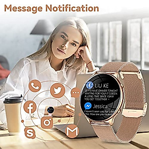 EIGIIS Smart Watch for Men Women HD Fitness Watch with Heart Rate Blood Oxygen Monitor Sleep Tracker Pedometer Activity Tracker Smartwatch Compatible with iPhone Android Phones
