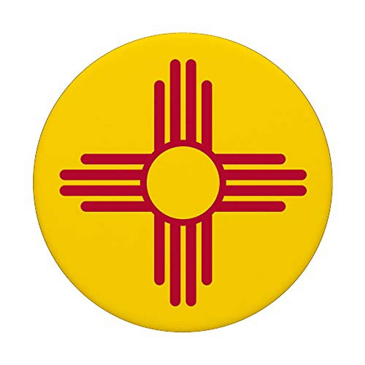 New Mexico Flag NM State Flag Zia Sun Symbol PopSockets Swappable PopGrip