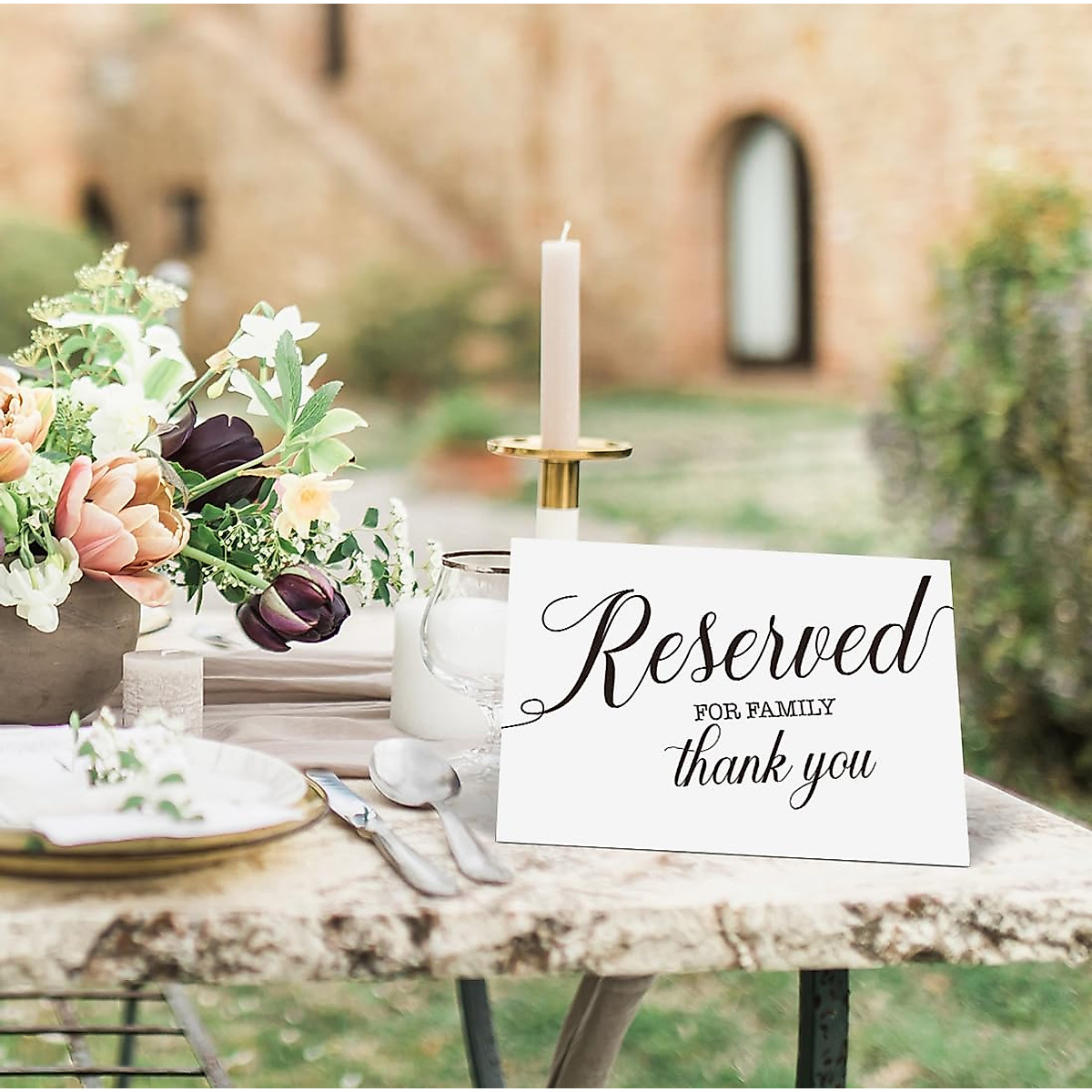 20 Pack Reserved Signs for Wedding, 4X6 Inch Reserved Table Signs, Minimalist Table Place Cards for Wedding, Restaurants, Parties, Receptions, Events, Table Setting Cards -RS04