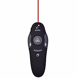2.4 GHz USB Wireless Presenter Remote Control Laser Pointer Pen Red RF PowerPoint Clicker PPT Controller Presentation for Meeting Teaching Speech