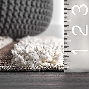 nuLOOM Zuri Shaggy Banded Tribal Area Rug, 4x6, Brown