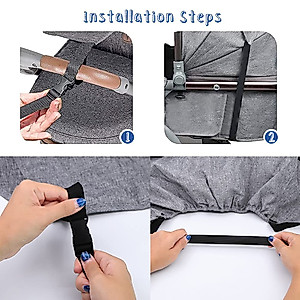 Baby Stroller Sun Protection Stroller Sun Shade Waterproof Sun Covers Universal Baby Pushchair Sunshade Pram Buggy Infant Stroller Sunshade Sun Sail UV 50+ Sun Rain Shade Canopy Cover Viewing Window