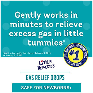 Little Remedies Gas Relief Drops, Natural Berry Flavor, Safe for Newborns 1.0 Fl Oz (Pack of 3)