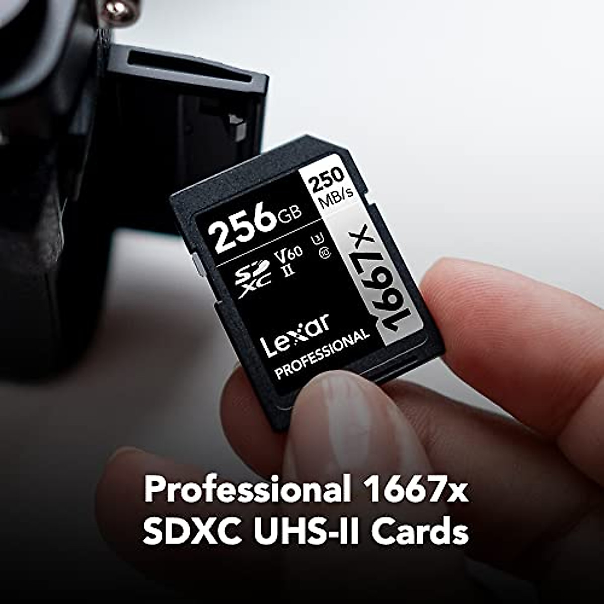 Lexar Professional 1667x 64GB SDXC UHS-II Memory Card, C10, U3, V60, Full-HD & 4K Video, Up To 250MB/s Read, for Professional Photographer, Videographer, Enthusiast (LSD64GCBNA1667)