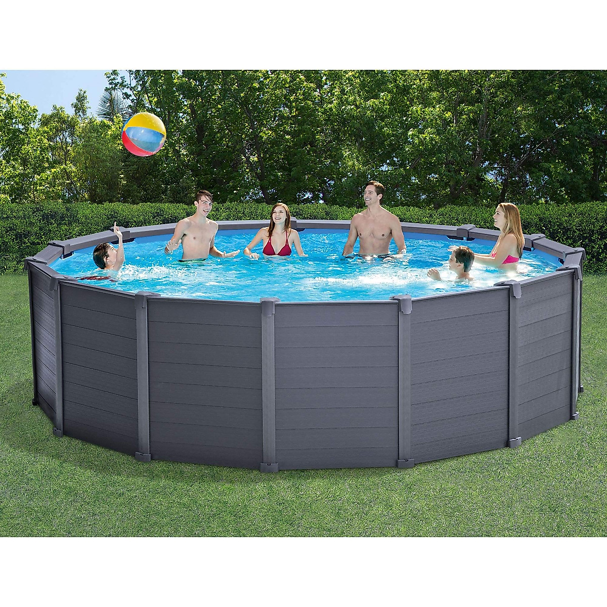 Intex 15.6ft x 49in Above Ground Swimming Pool Set w/Sand Filter Pump & Ladder