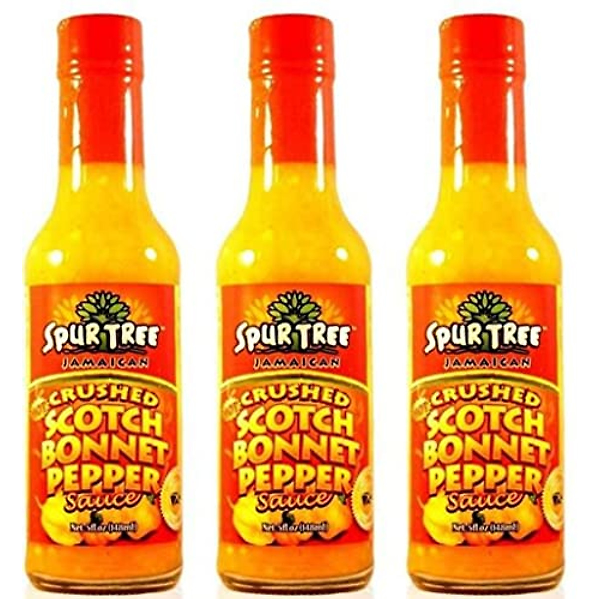 Spur Tree Jamaican Scotch Bonnet Pepper Sauce – Scotch Bonnet Hot Sauce for an Authentic Jamaican Experience – Scotch Bonnet Peppers to Spice Up Your Dish (5 Oz, 3 Pack)