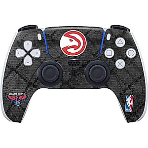 Skinit Decal Gaming Skin Compatible with PS5 Controller - Officially Licensed NBA Atlanta Hawks Dark Rust Design