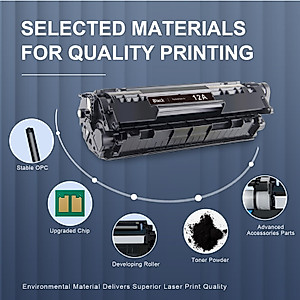 12A Toner Cartridge Replacement for HP 12A Black Toner Cartridge Compatible for HP Laserje 1020 1022 1012 1010 1015 1018 1022n 3015 3030 3020 3050 3052 3055 M1319F Toner Printer Black 2-Pack Q2612A