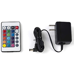 Displays2go LED Teardrop Light, 16-Color Glow, 10-Hour Rechargeable Battery Life — White (FDLEDTDRPM)