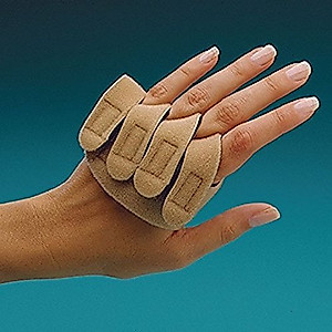 Rolyan Soft Hand-Based Ulnar Deviation Insert for Right Hand, Short Splint Insert for Joint Alignment, Aligns the Knuckle Joints in the Hand and Fingers for Pain Relief and Mobility, Small