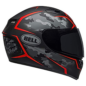 Bell Qualifier Full-Face Motorcycle Helmet (Stealth Camo Matte Black / Red - X-Large)