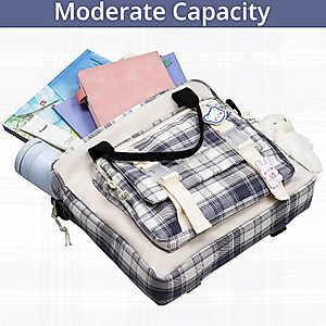 AoMoon Kawaii Backpack Japanese Cute School Bag Ita Bag JK Uniform Bag Aesthetic Backpack with Pin and Cute Accessories for Girls (Black)