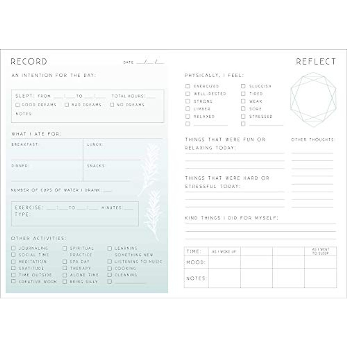 Self-Care: A Day and Night Reflection Journal (90 Days) (Inner World)