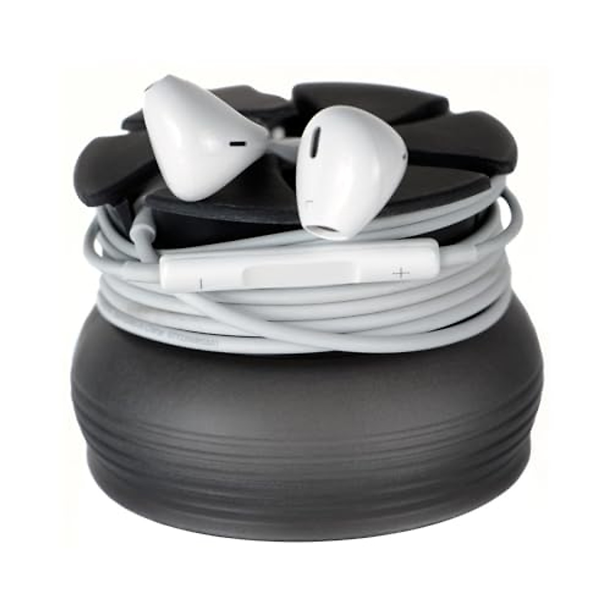 Digital Innovations The Nest – Tangle-Free Earphone / Earbud Case, Durable and Compact Storage System, Black