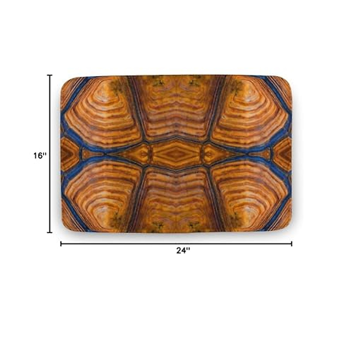 Turtle Carapace Bathroom Rug Mat, Extra Soft and Absorbent Microfiber Bath Rugs, Non-Slip Plush Bath Carpet, Bath Mats for Bathroom Floor, Tub and Shower 16x24 Inches